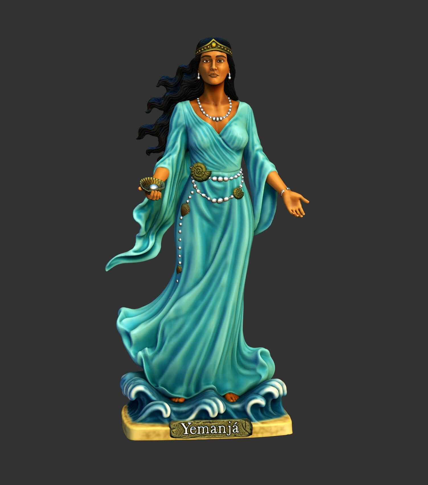 Yemanja Yoruba Goddess Statue - 3D Model by AdminPieveSalta