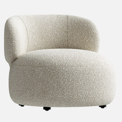 Brayden Stone Cream Woven Fabric Occasional Chair - 3D Model by Admiral21