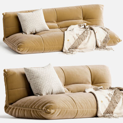 Flip Floor Sleeper Sofa west elm - 3D Model by Admiral21