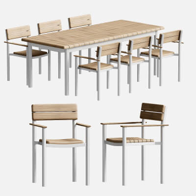 Fritz Hansen Pelagus Extendable Dining Table Chair - 3D Model by Admiral21