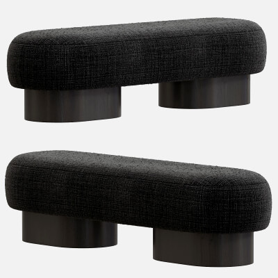 Jarius Bench Black - 3D Model by Admiral21