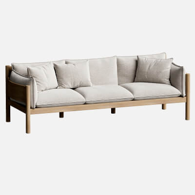 Memo 3 Seater Sofa Studio Tolvanen - 3D Model by Admiral21