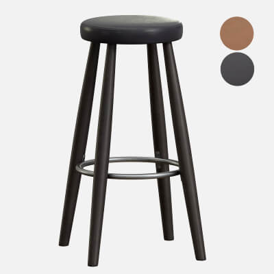 Mid-Century Modern Bar Stool Ch 56 by Hans Wegner 3D Model by Admiral21