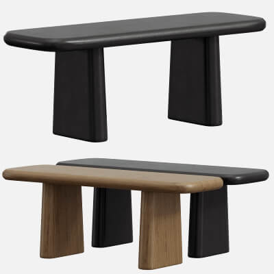 Nera Dining Bench Lulu and Georgia - 3D Model by Admiral21