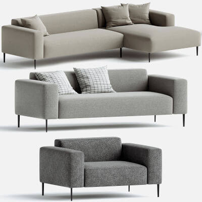 Want Interior Fay Sofa Set Kozzo - 3D Model by Admiral21