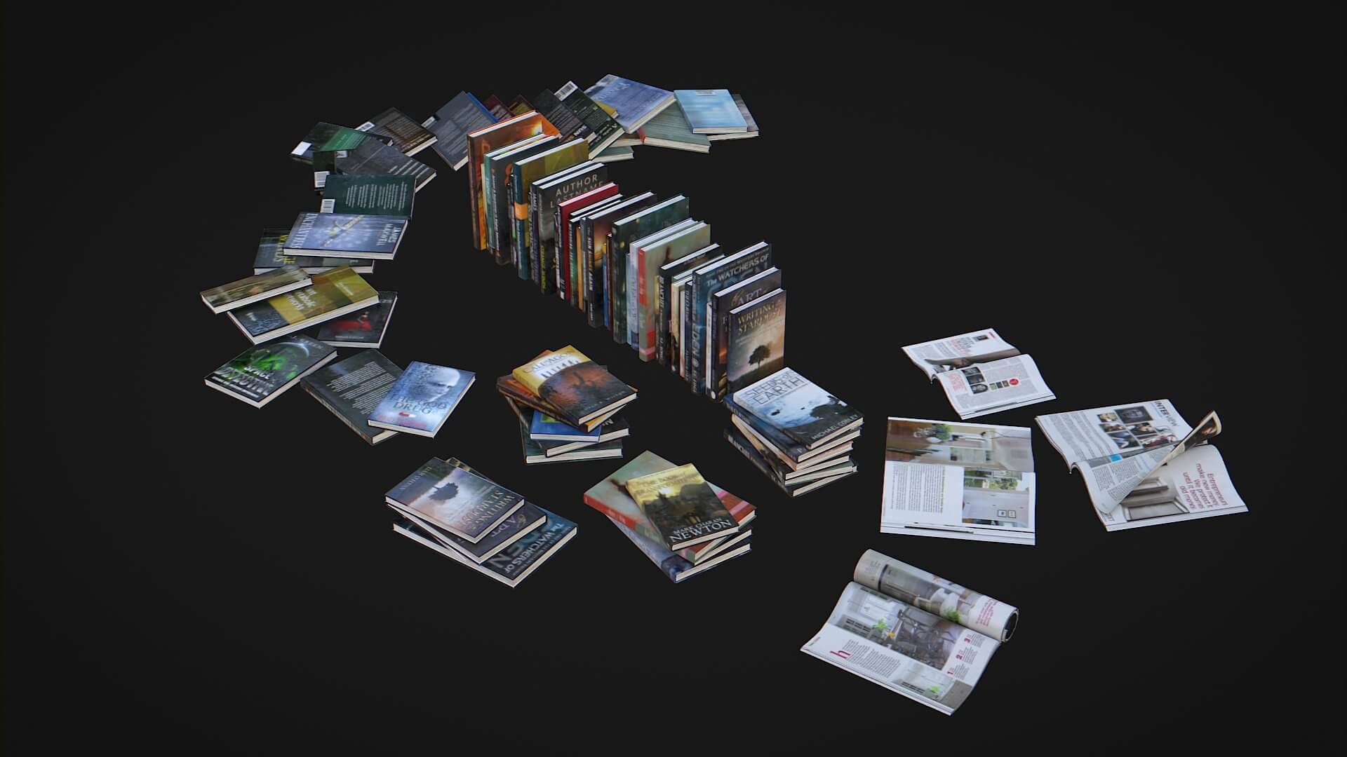 Books and Magazines - 3D Model by adriankulawik