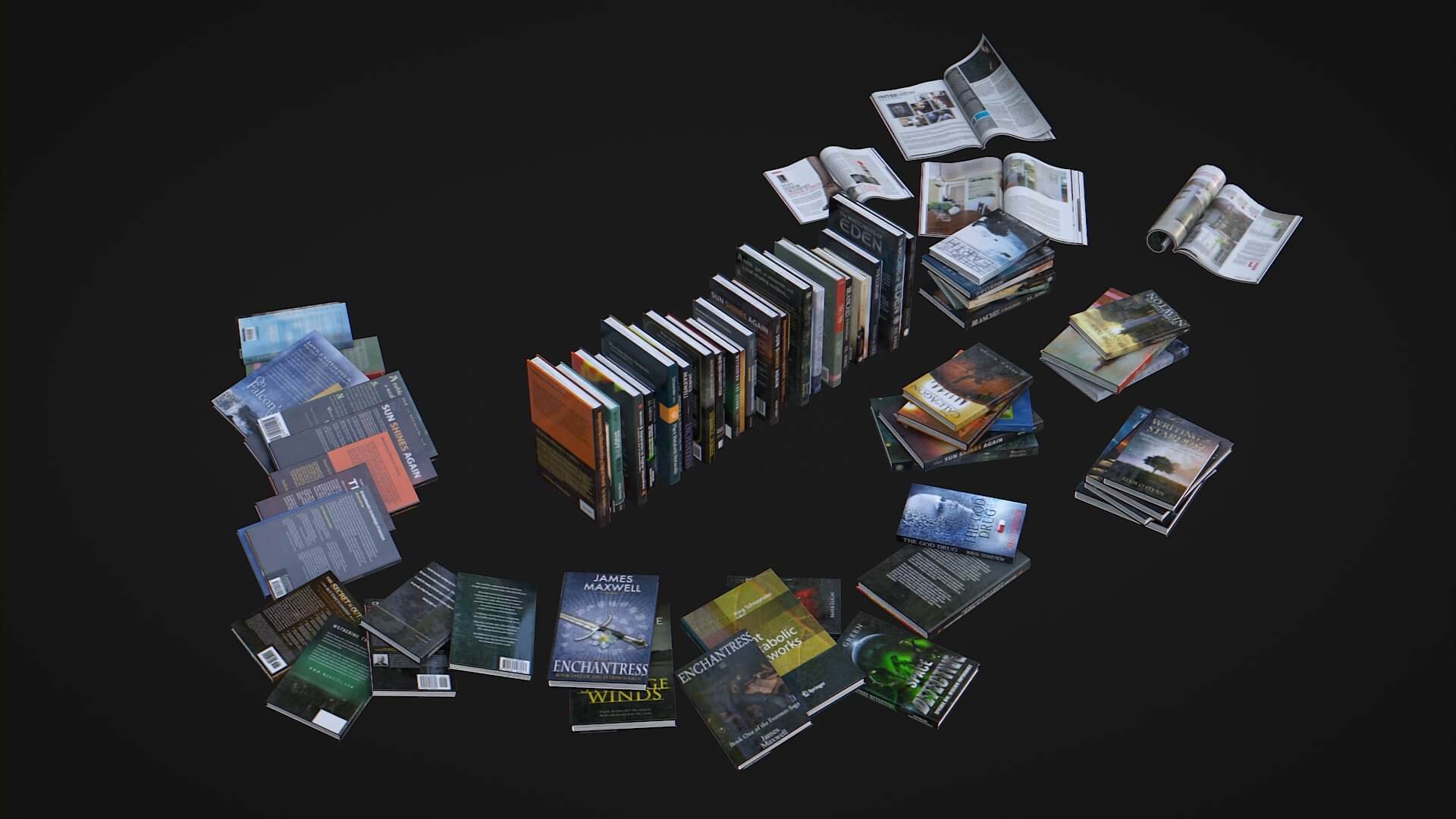 Books and Magazines - 3D Model by adriankulawik