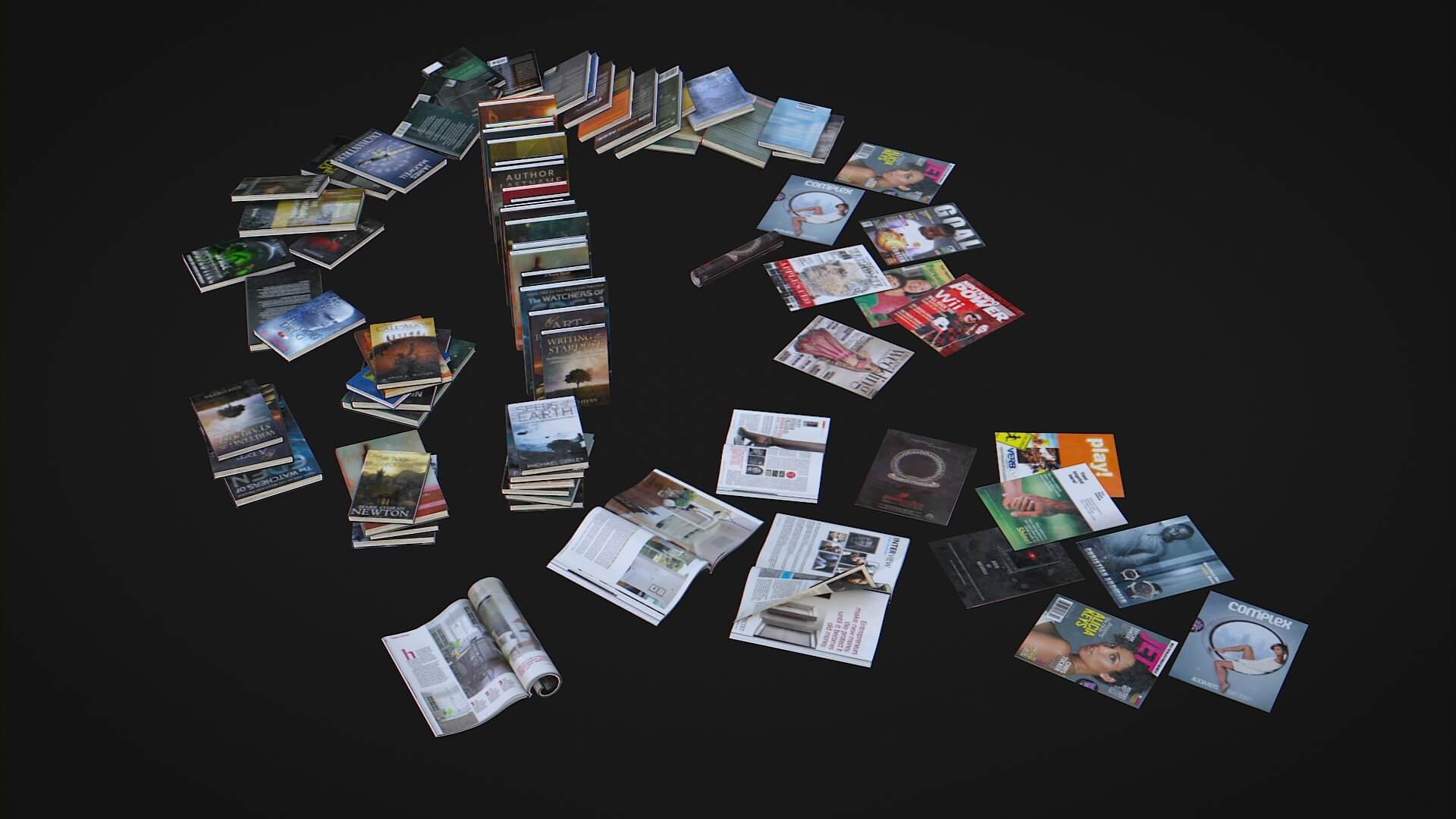 Books and Magazines - 3D Model by adriankulawik