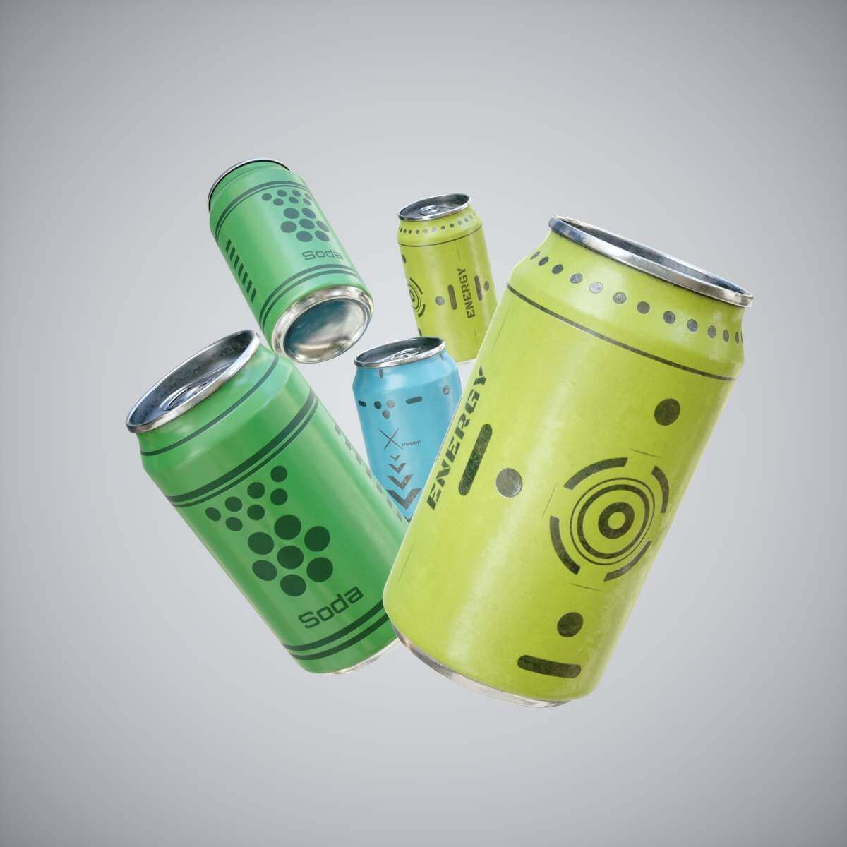 Can Collection - 3D Model by adriankulawik