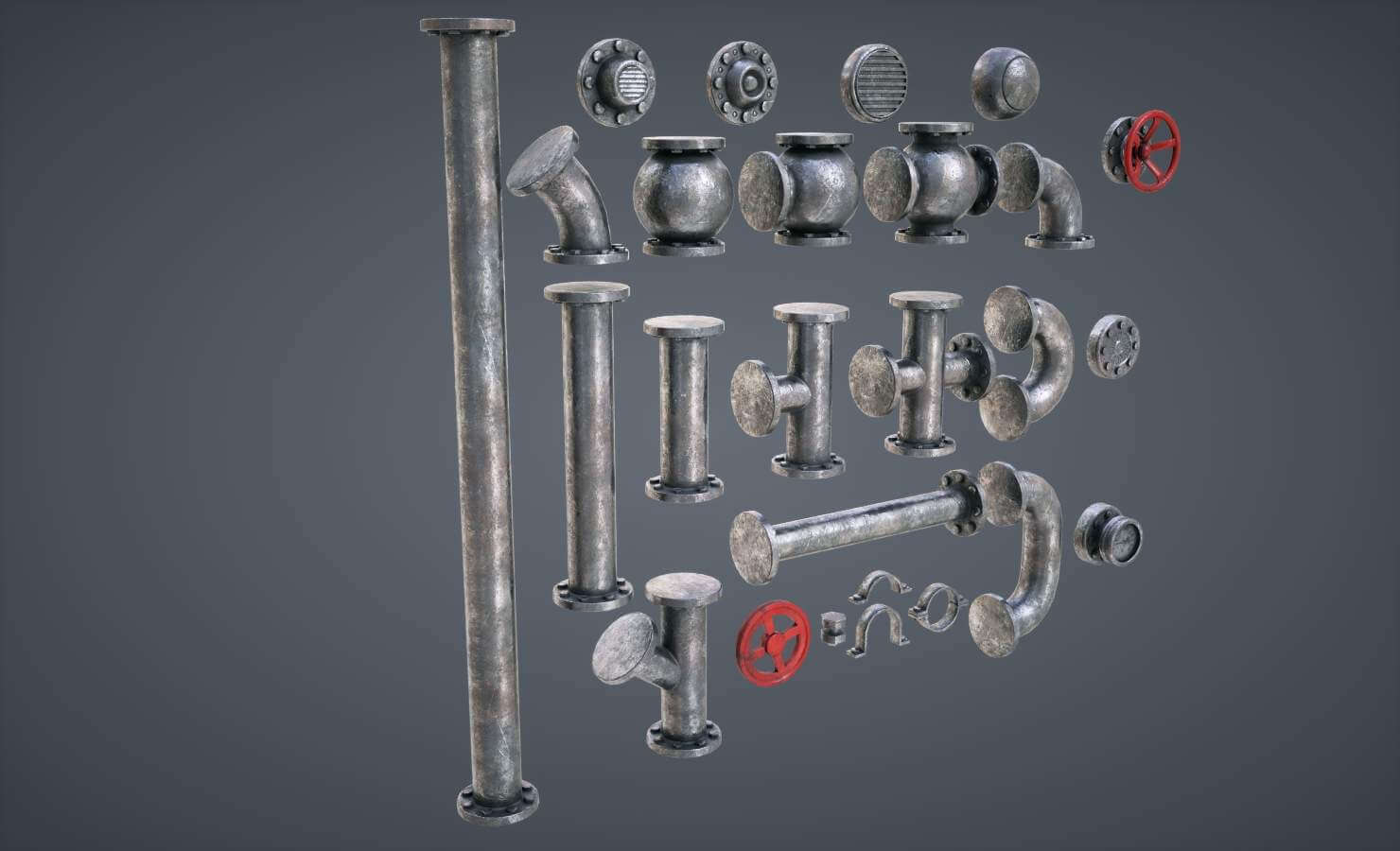 Modular Pipes - 3D Model by adriankulawik