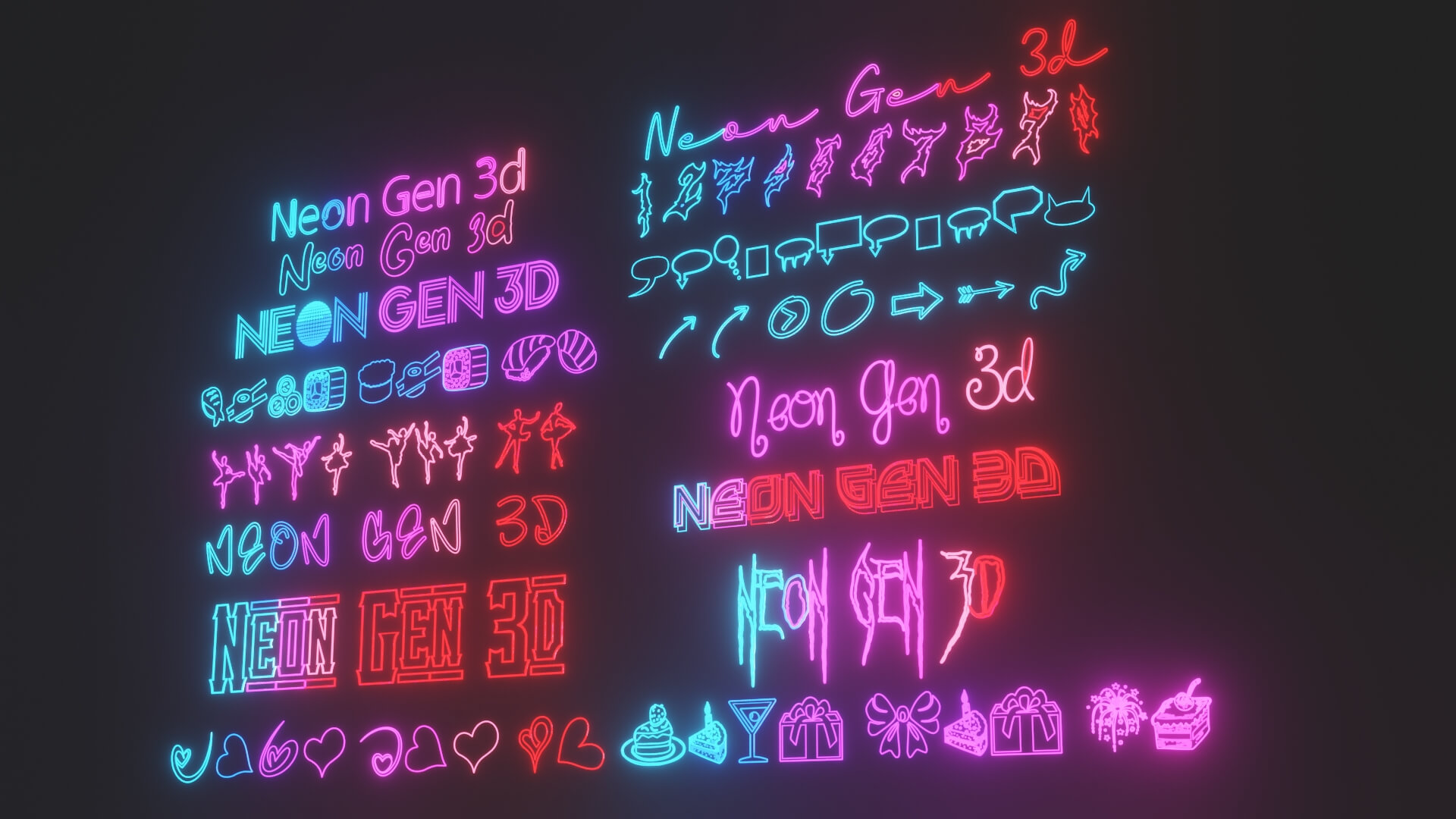 Neon Generator 3D by adriankulawik