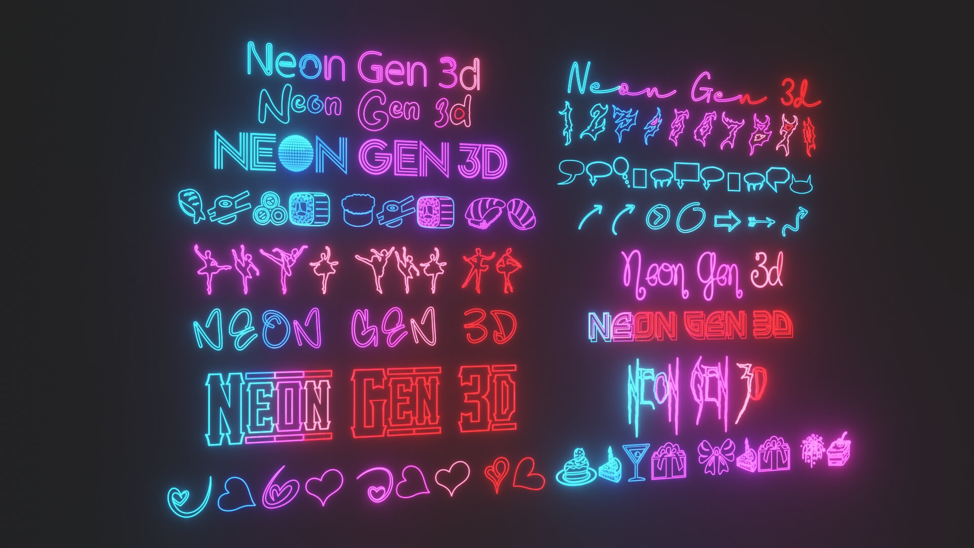 Neon Generator 3D by adriankulawik
