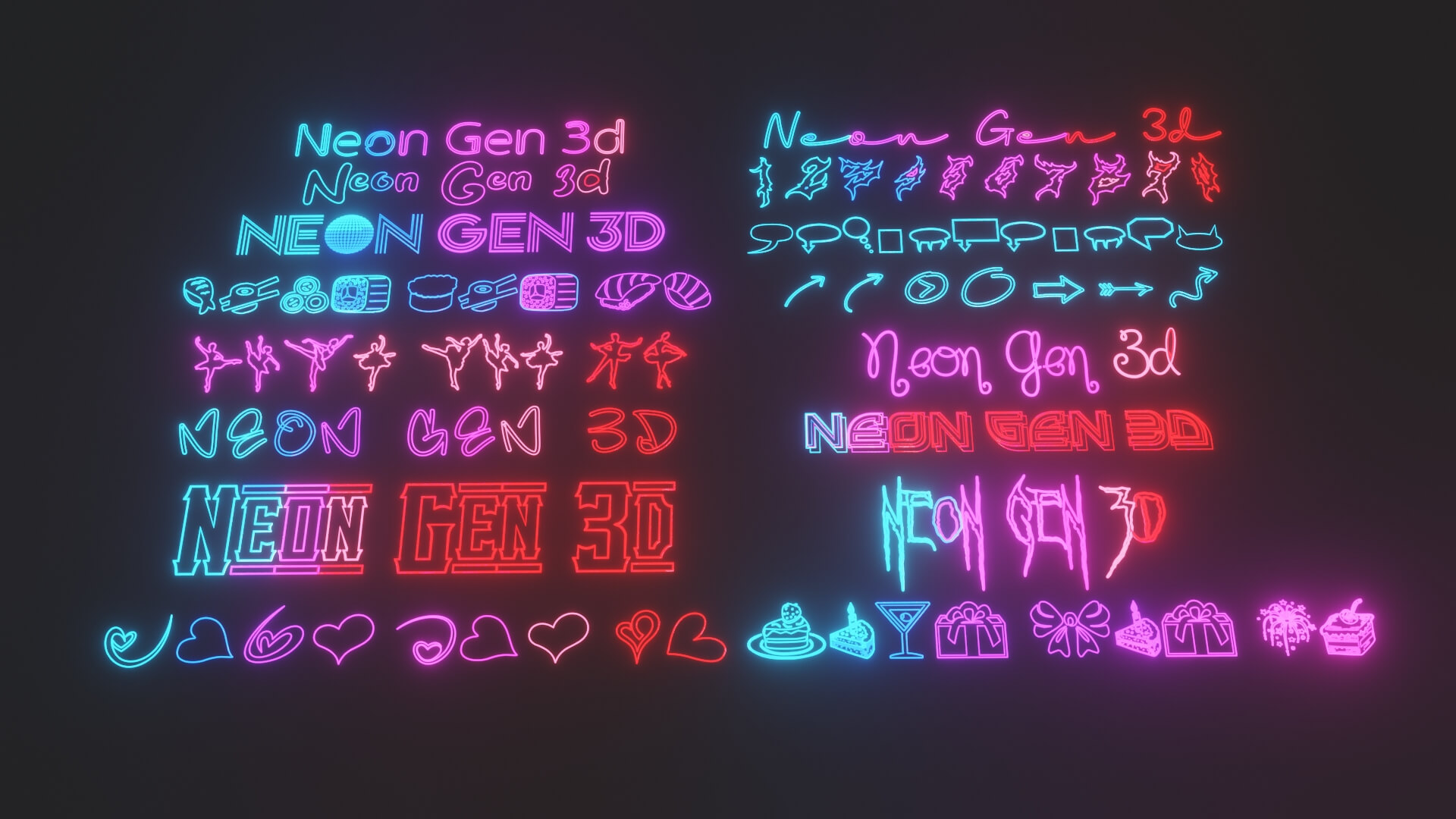 Neon Generator 3D by adriankulawik