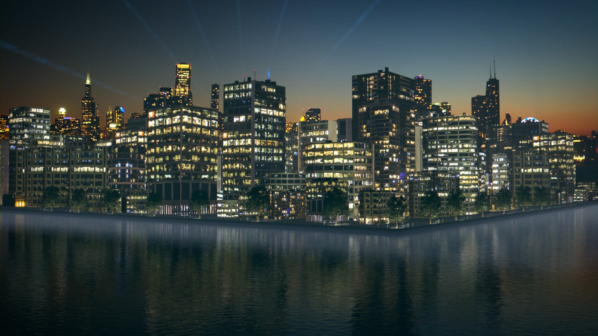 Night City Scene - 3D Model by adriankulawik