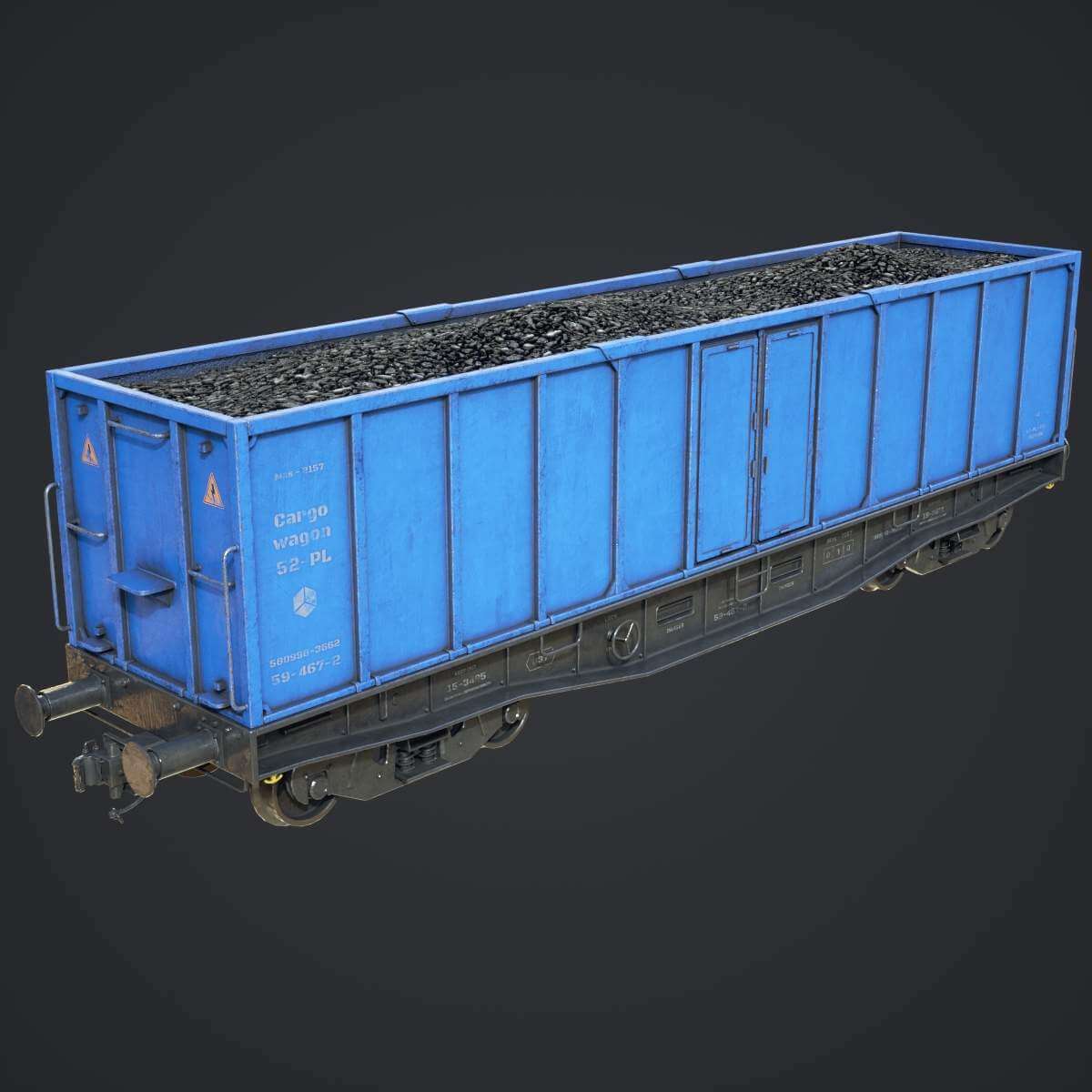 Railway Cargo Wagon - 3D Model by adriankulawik