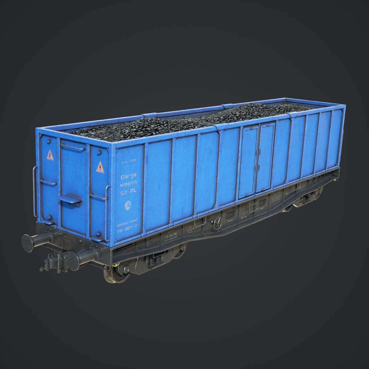 Railway Cargo Wagon - 3D Model by adriankulawik