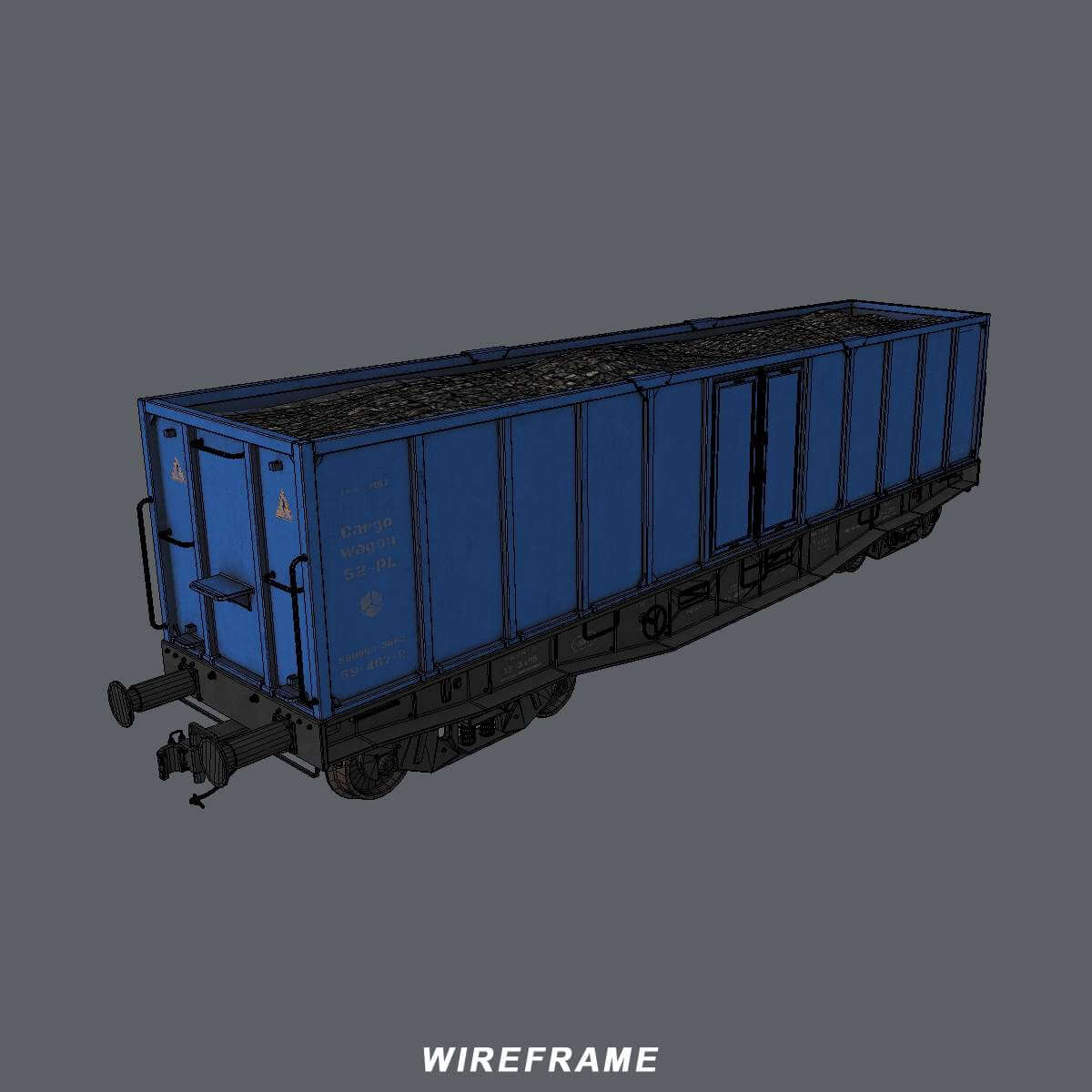 Railway Cargo Wagon - 3D Model by adriankulawik