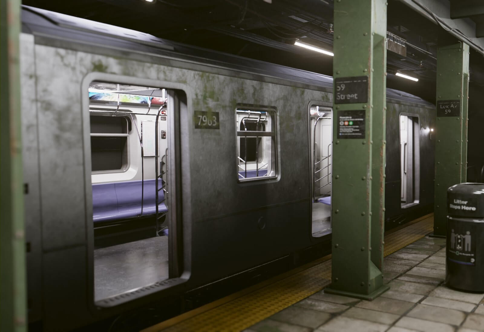 Subway Station - Real Time - Scene Eevee 3D Model by adriankulawik