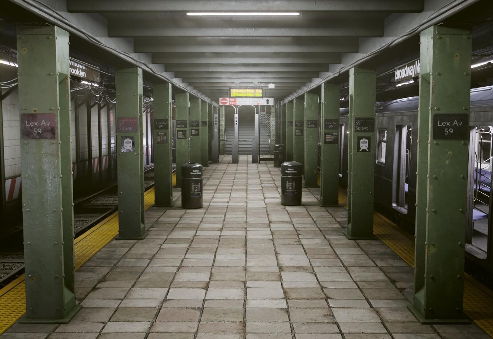 Subway Station - Real Time - Scene Eevee 3D Model by adriankulawik