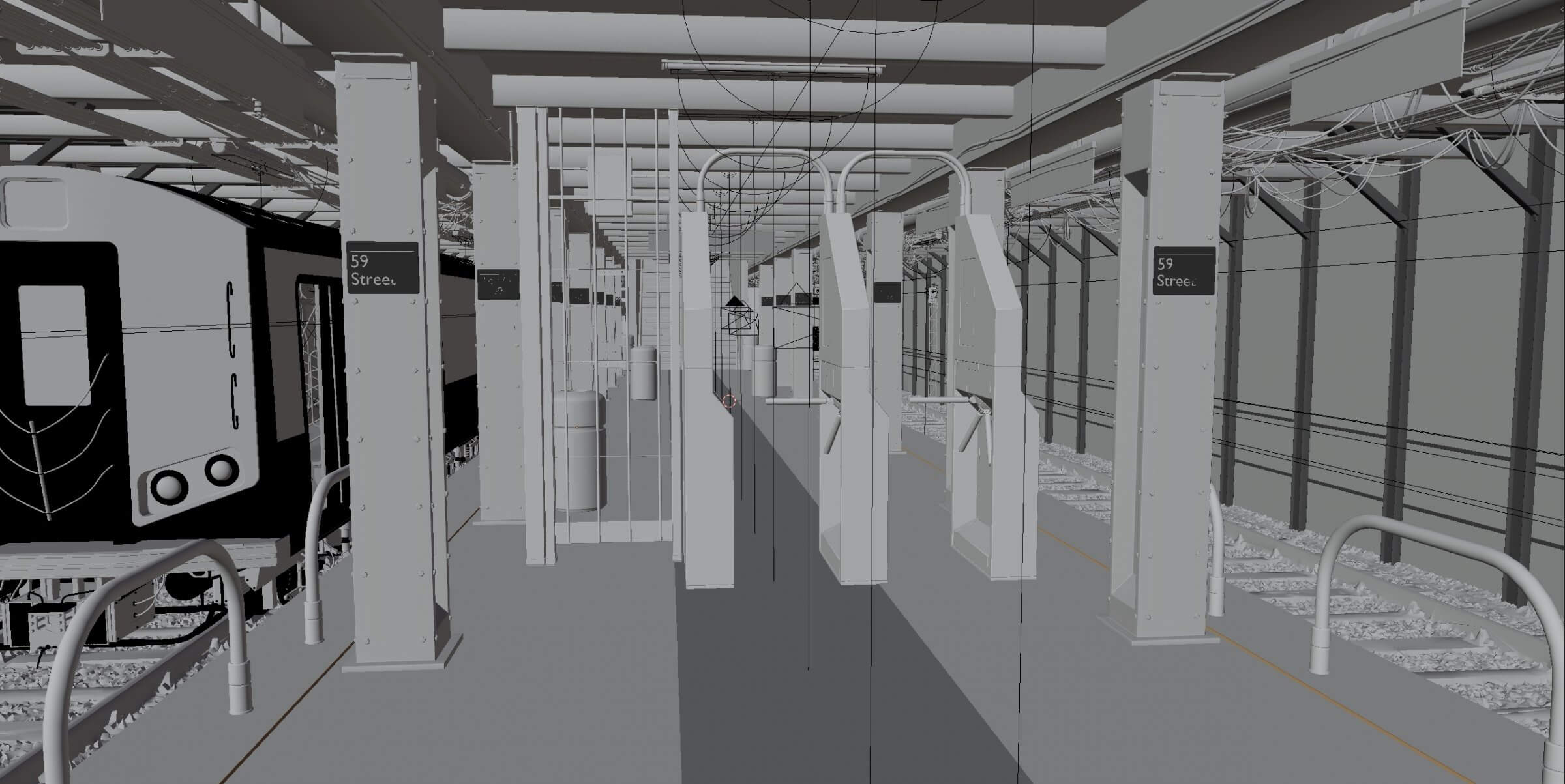 Subway Station - Real Time - Scene Eevee 3D Model by adriankulawik