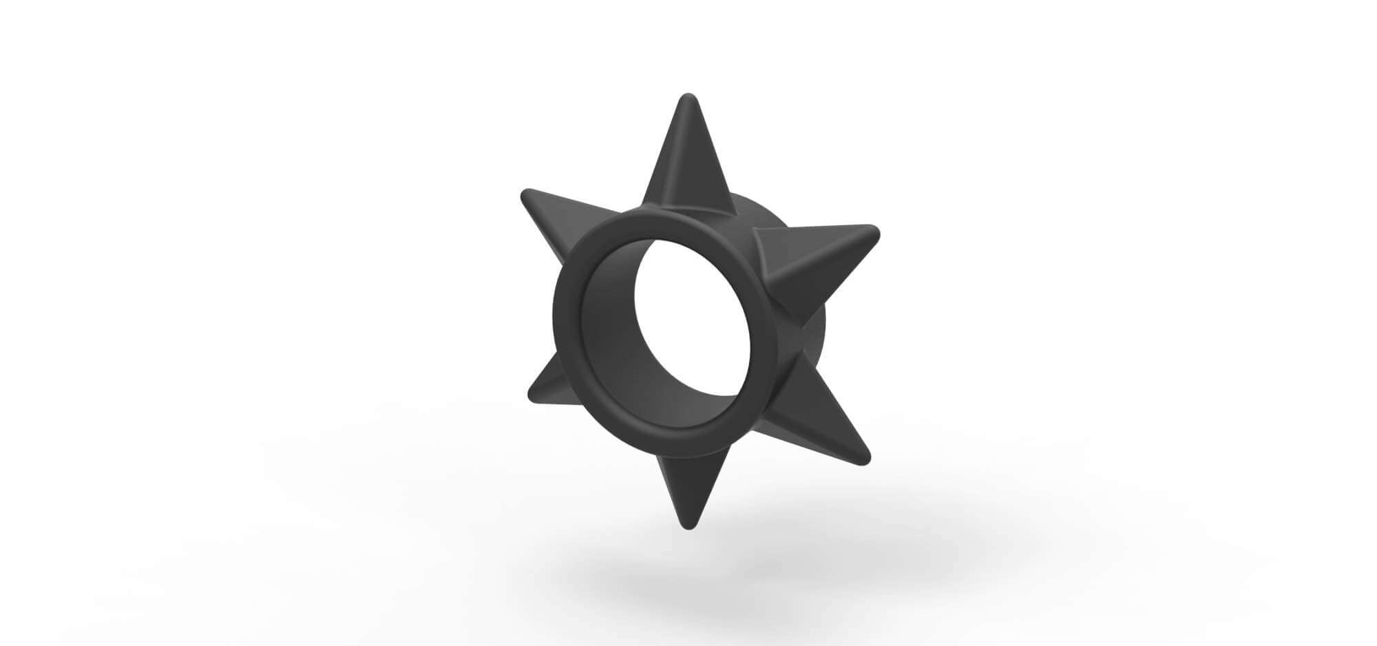 Shuriken Cock Ring 2 - 3D Model by AdultPrint