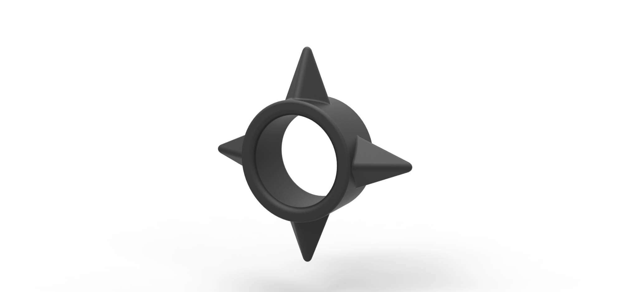 Shuriken Cock Ring - 3D Model by AdultPrint