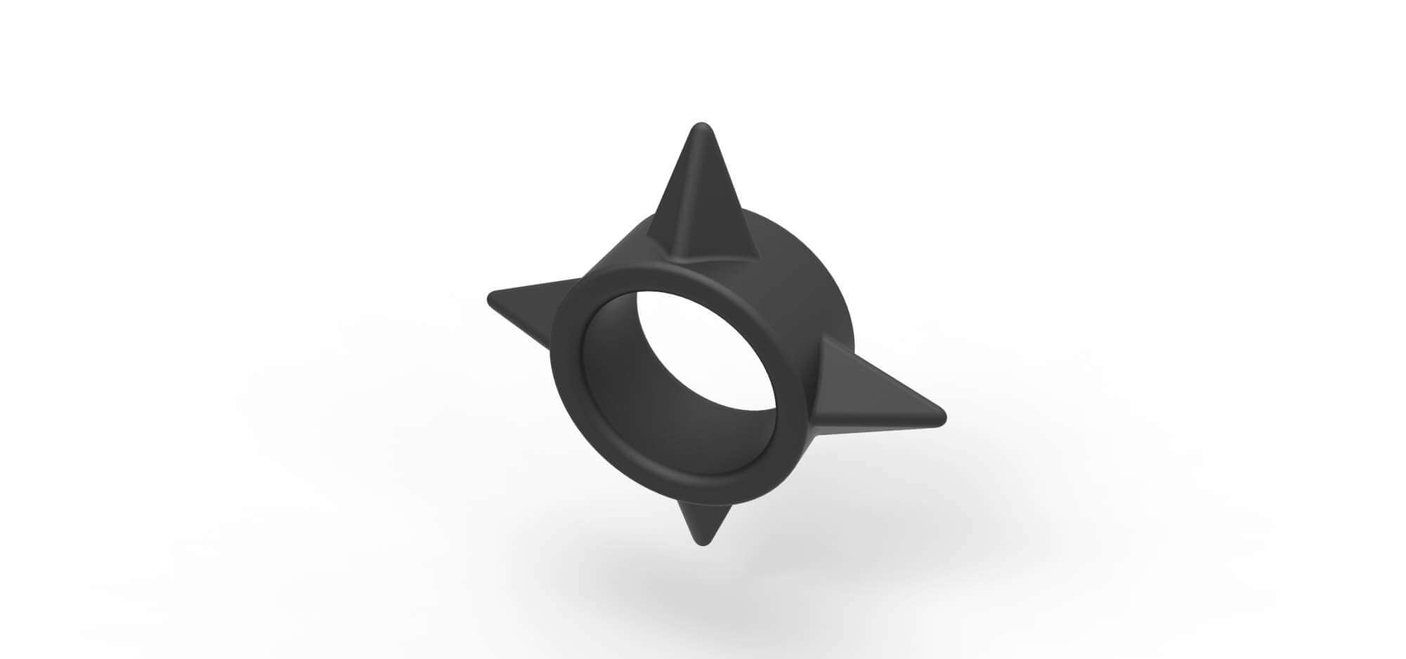 Shuriken Cock Ring - 3D Model by AdultPrint