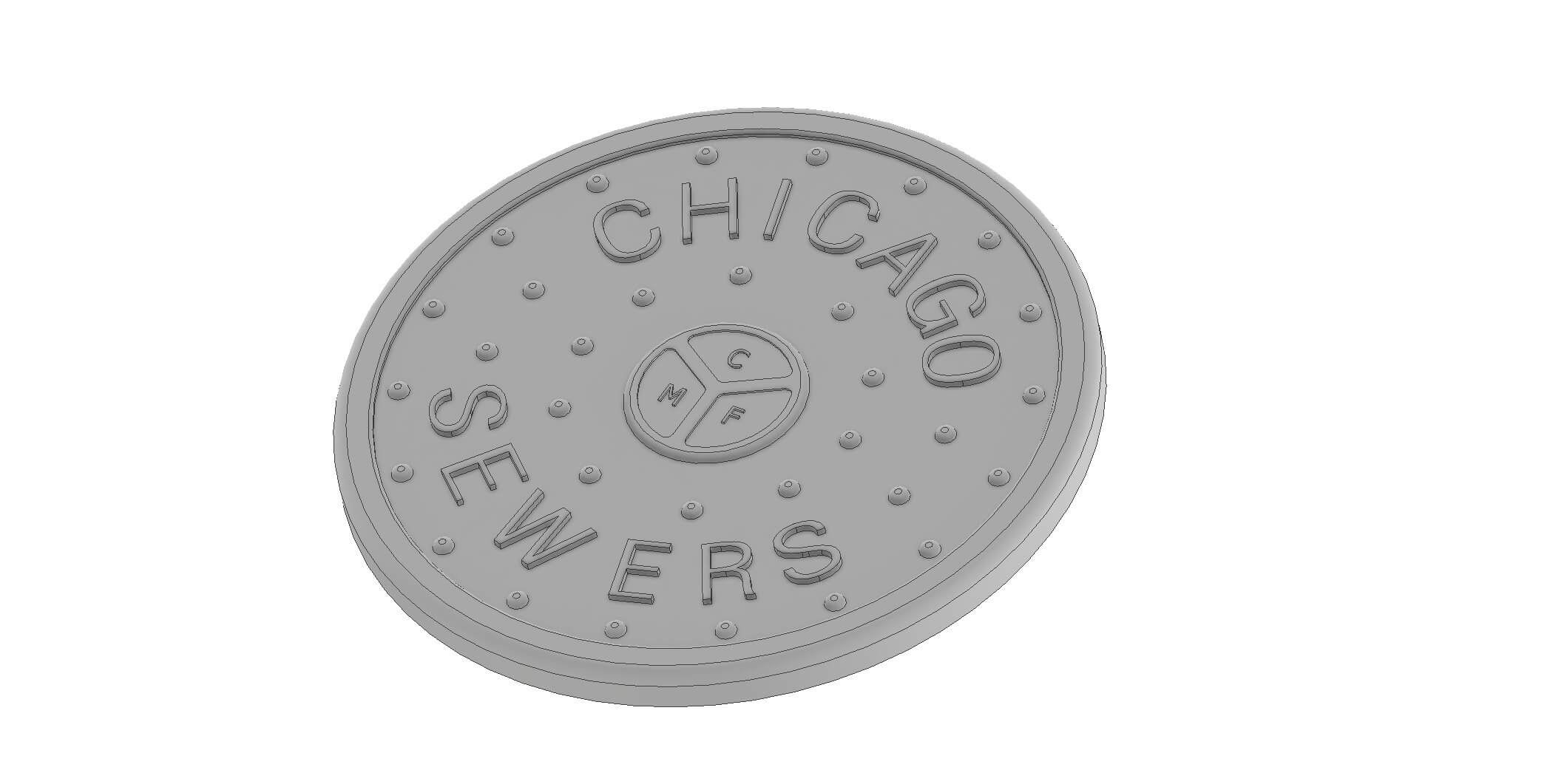 Drink Coaster -Chicago Cover 3D Print Model by Adyleon