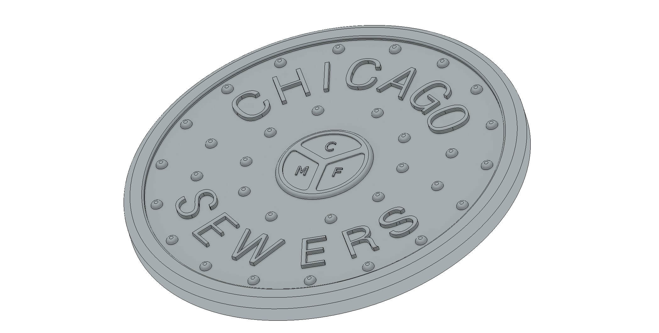 Drink Coaster -Chicago Cover 3D Print Model by Adyleon