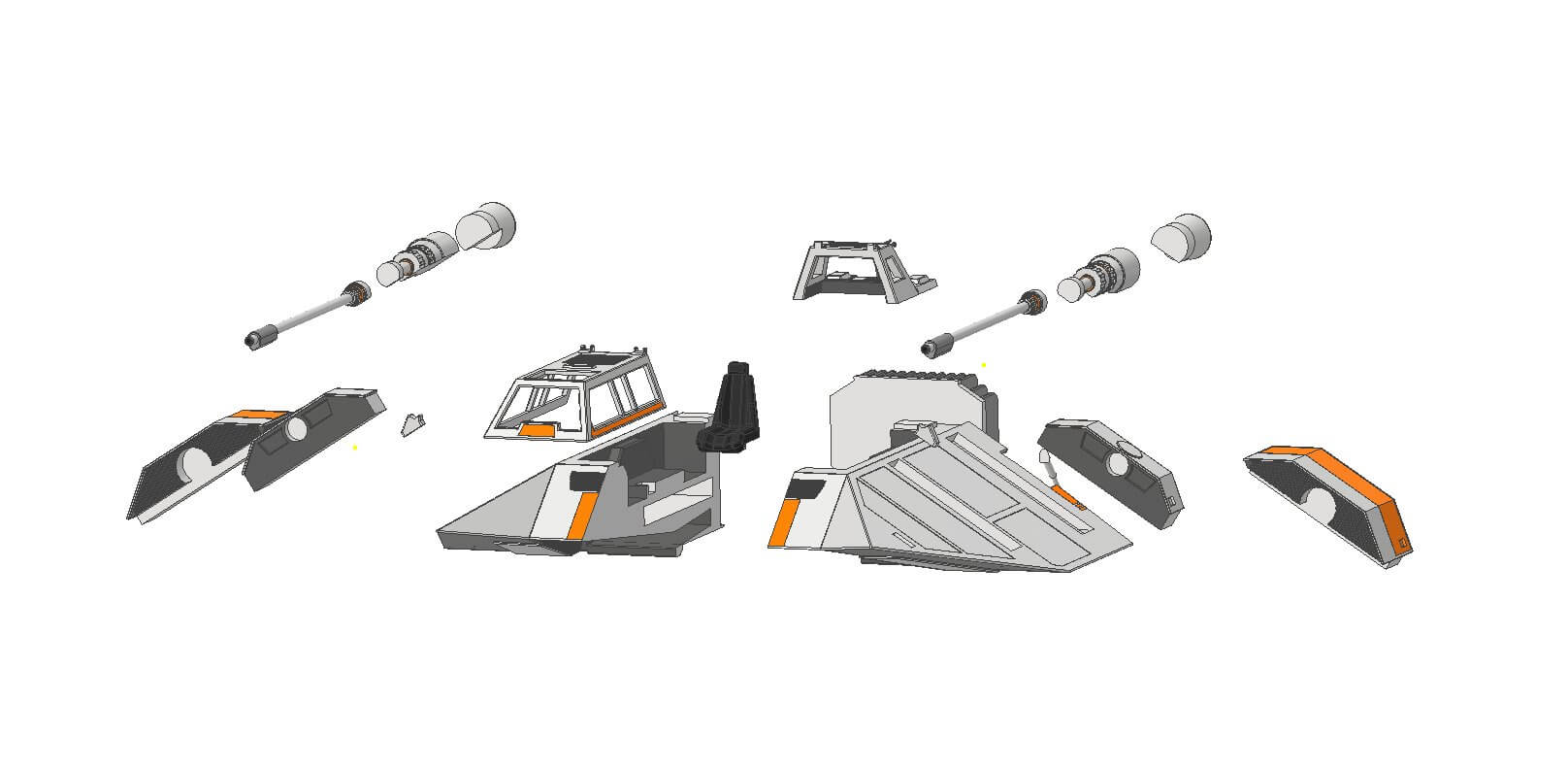 Star Wars Snowspeeder - 3D Model by Adyleon