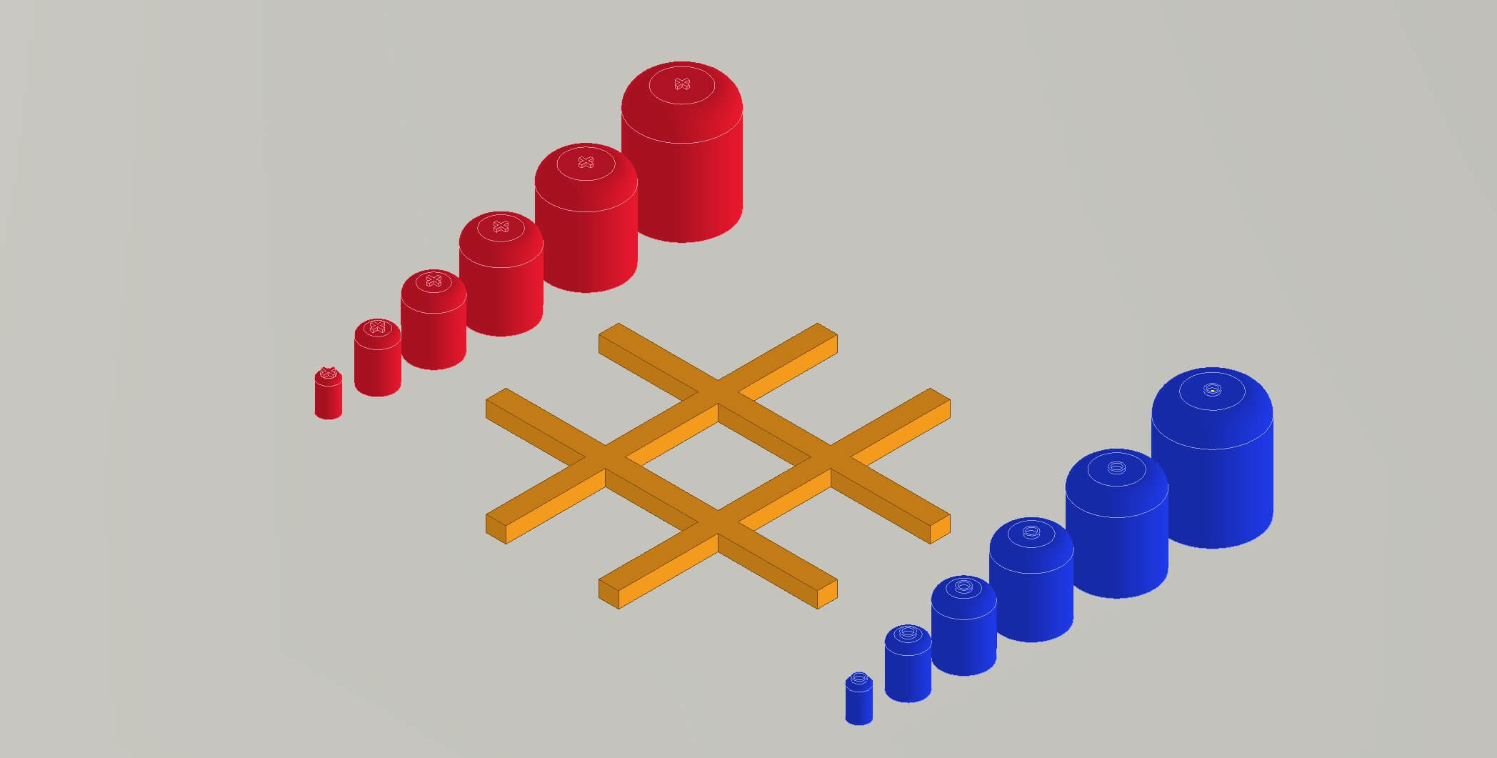 Tic-Tac-Toe 3D Model by Adyleon