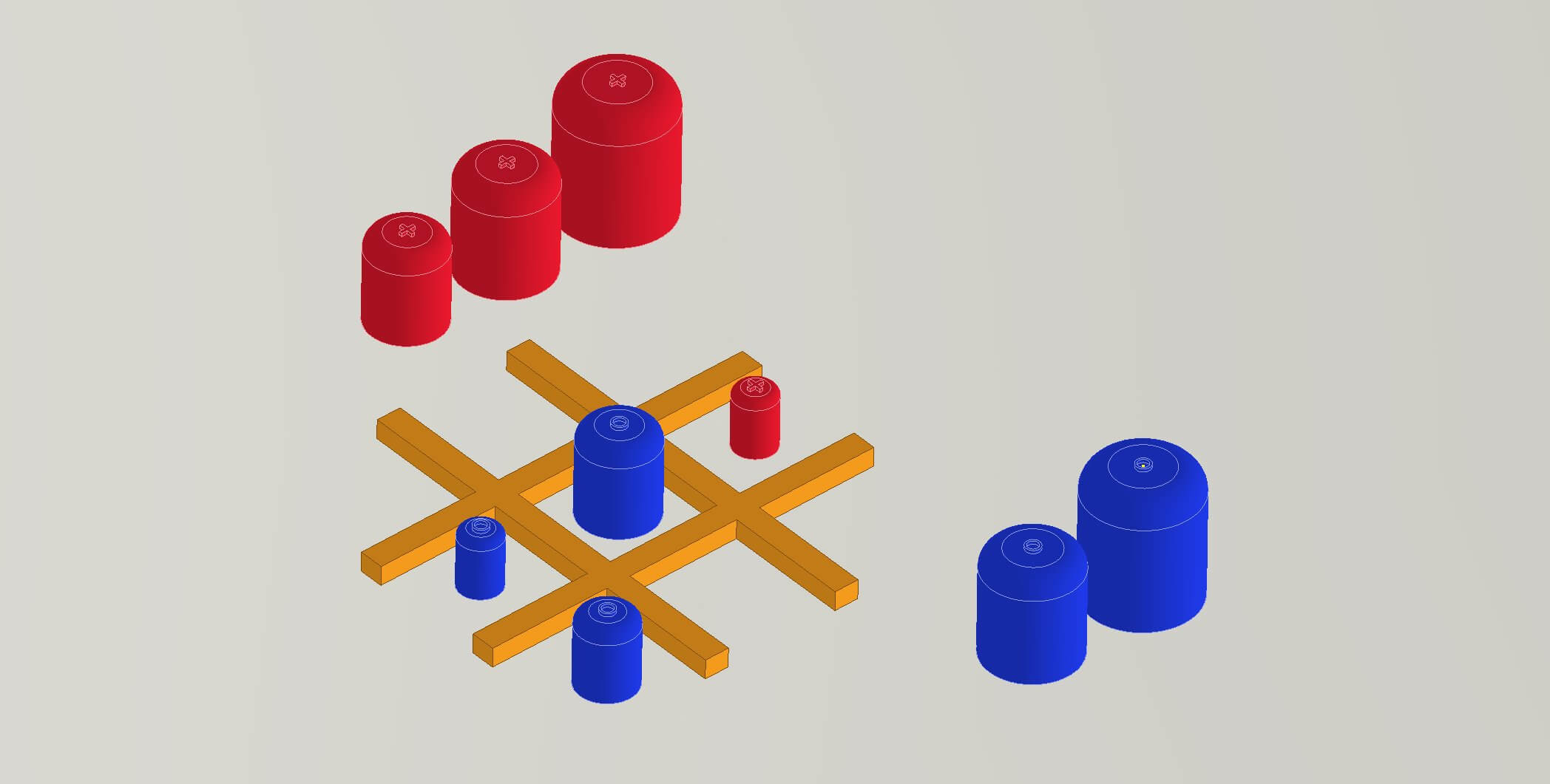 Tic-Tac-Toe 3D Model by Adyleon