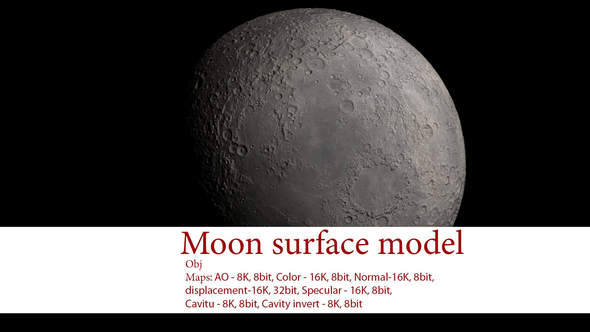 Realistic Moon - 3D Model by aefimov