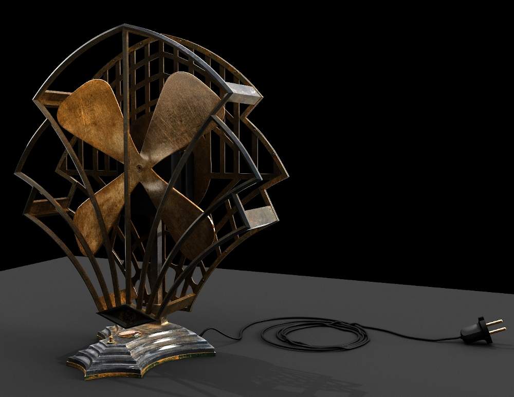 Art Deco Table Fan - 3D Model by aefimov