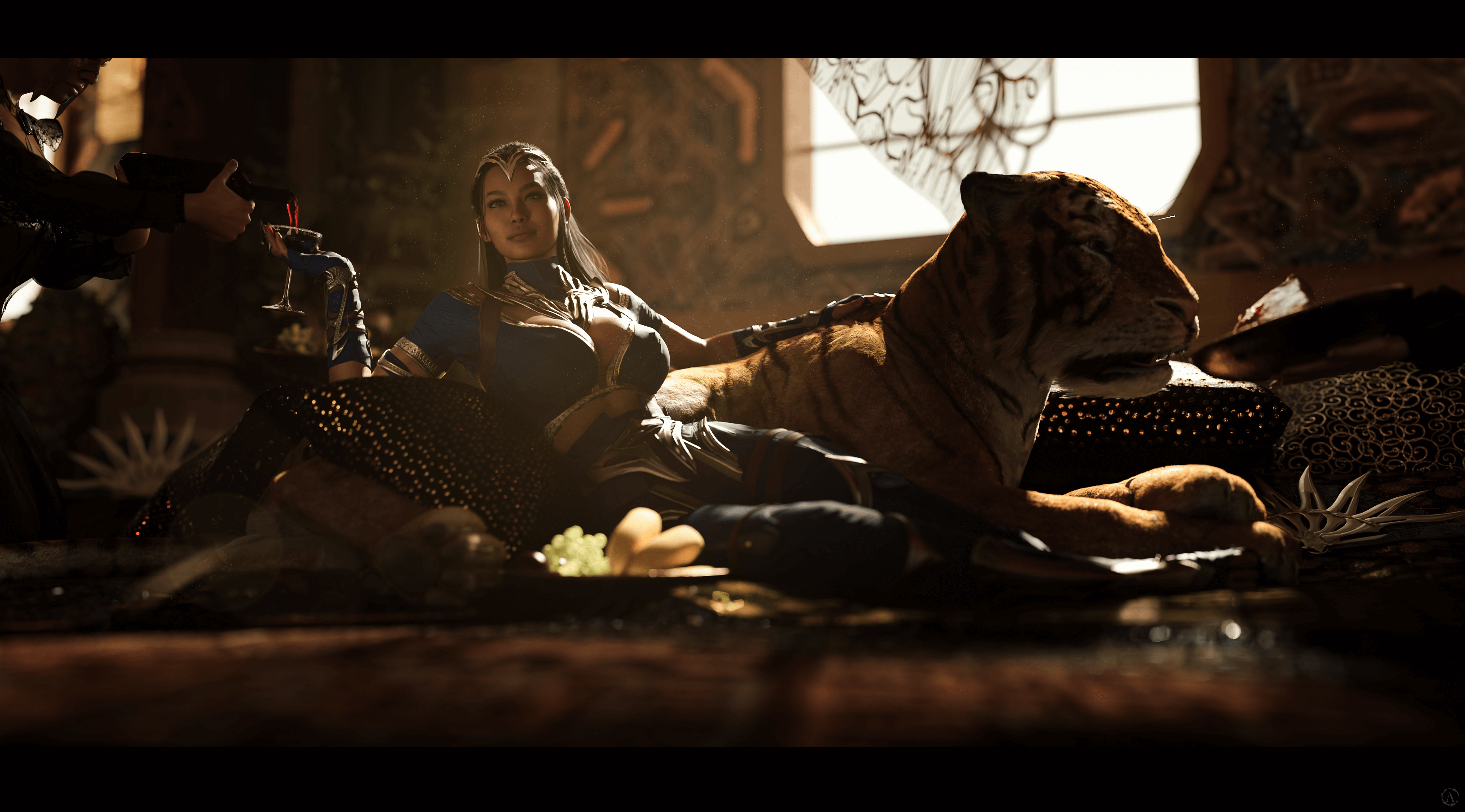 Kitana's Sanctuary 3D Render, Digital Art by Aelf3d