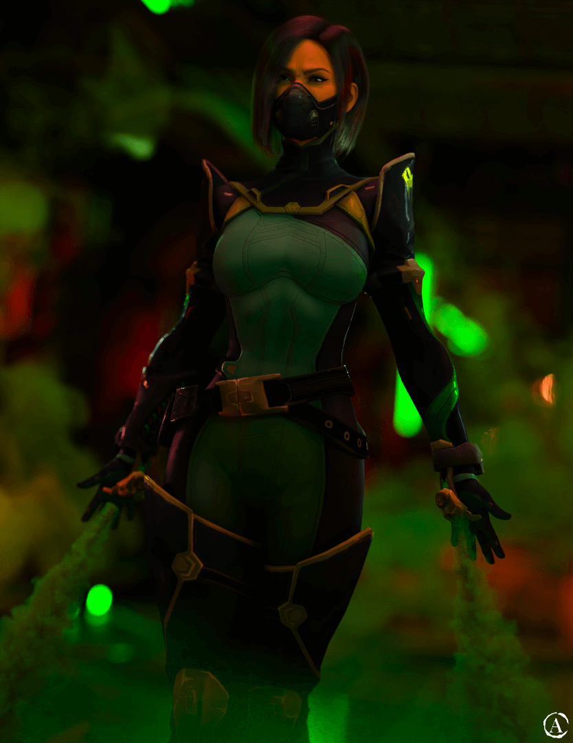 Viper (half mask) 3D Render, Digital Art by Aelf3d