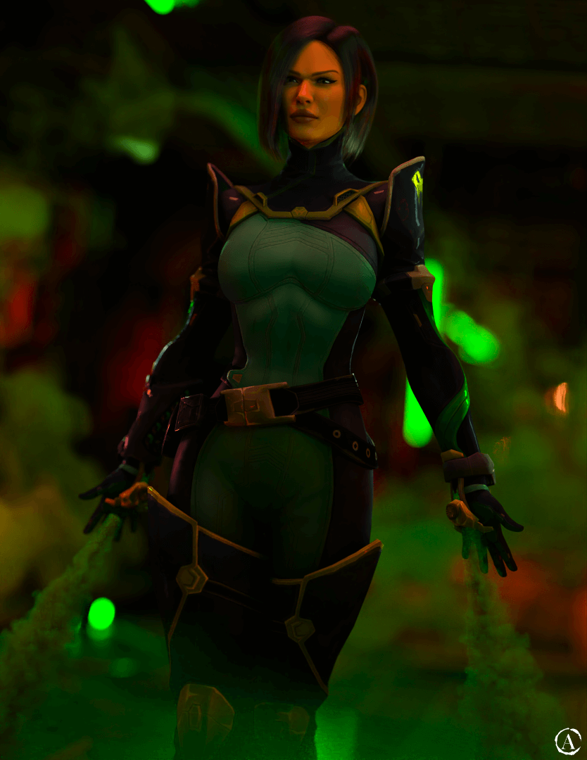 Viper (no mask) 3D Render, Digital Art by Aelf3d