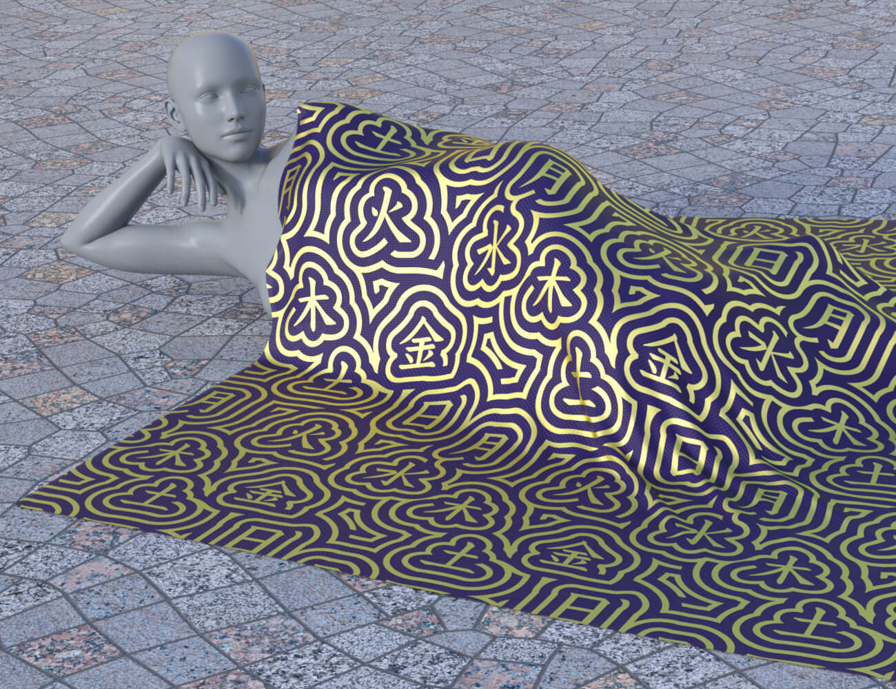 Aesli Kanji Maze Shader Presets - Daz Content by Aesli