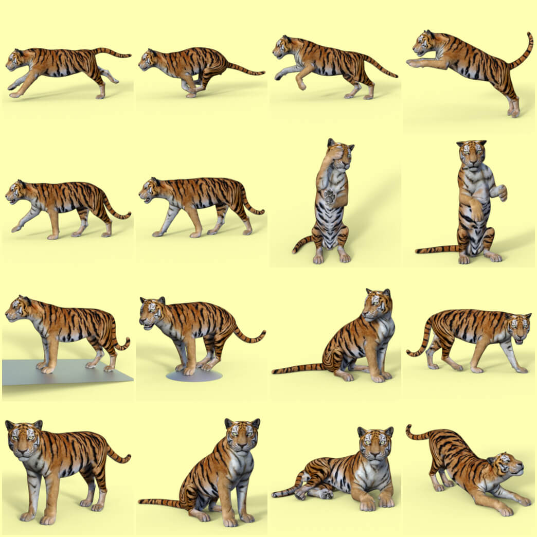 Tom Tiger Aesli Poses - Daz Content by Aesli