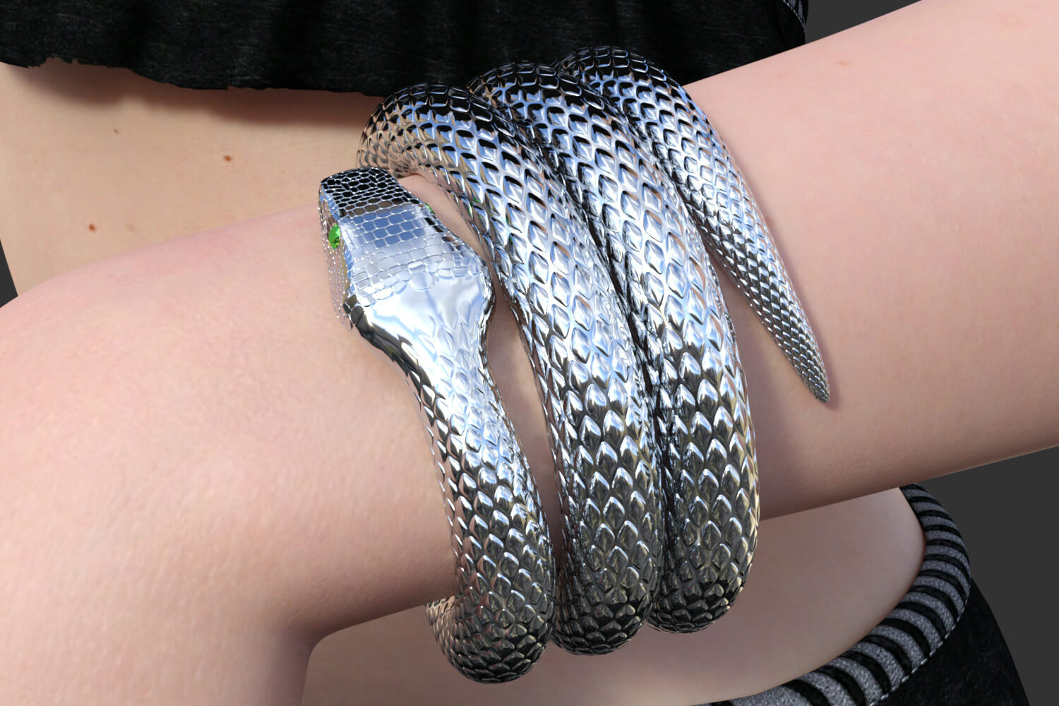 Wrist Bangle Snake for Genesis 8 Female - Daz Content by Aesli