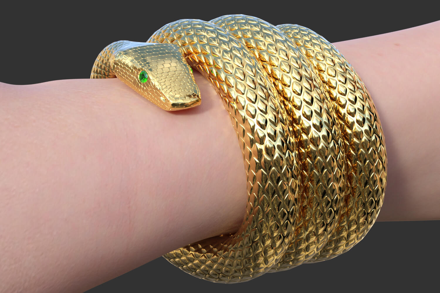 Wrist Bangle Snake for Genesis 8 Female - Daz Content by Aesli