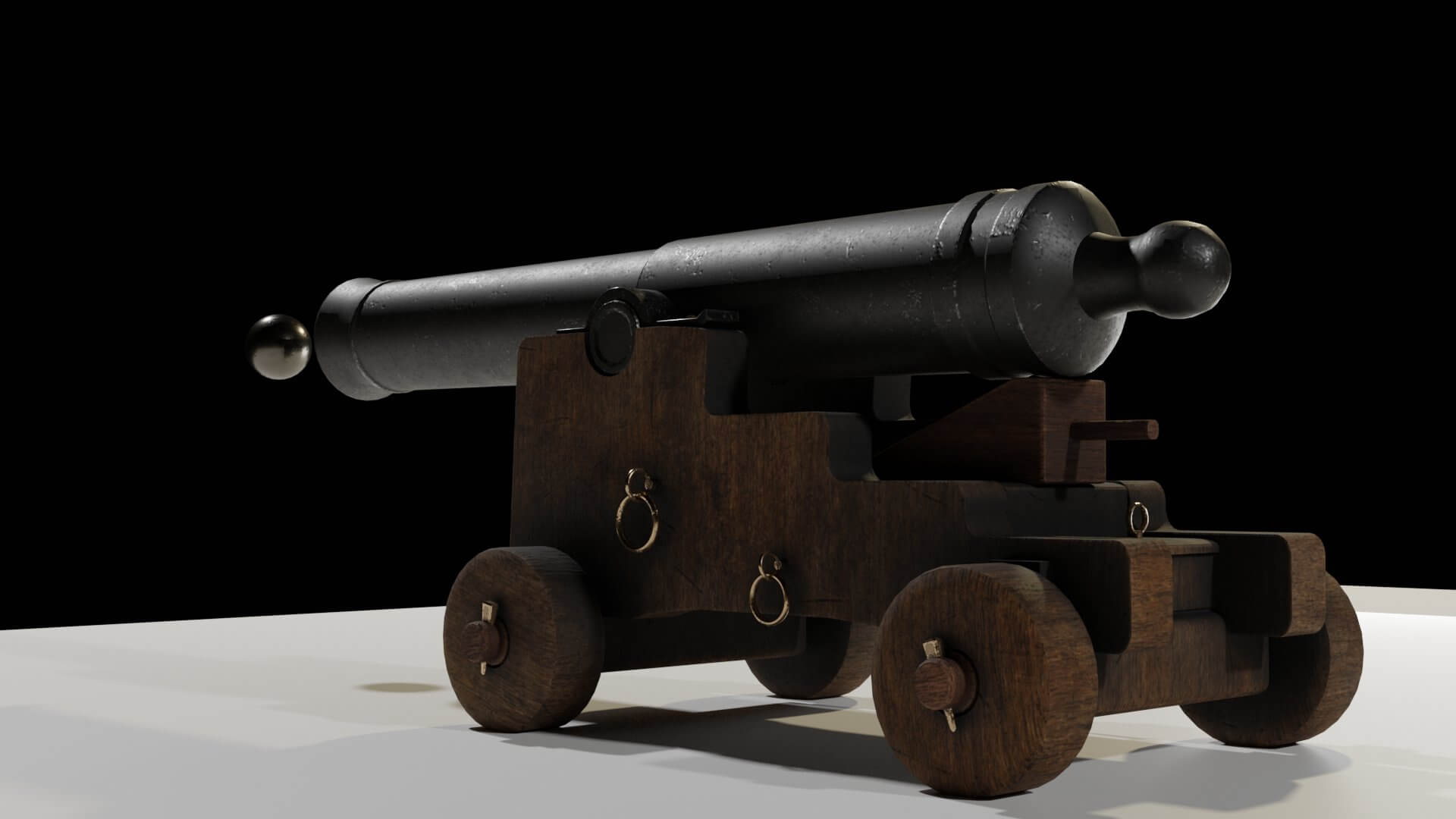 6 Pounder Naval Cannon 18th Century - 3D Model by AG3DAssets