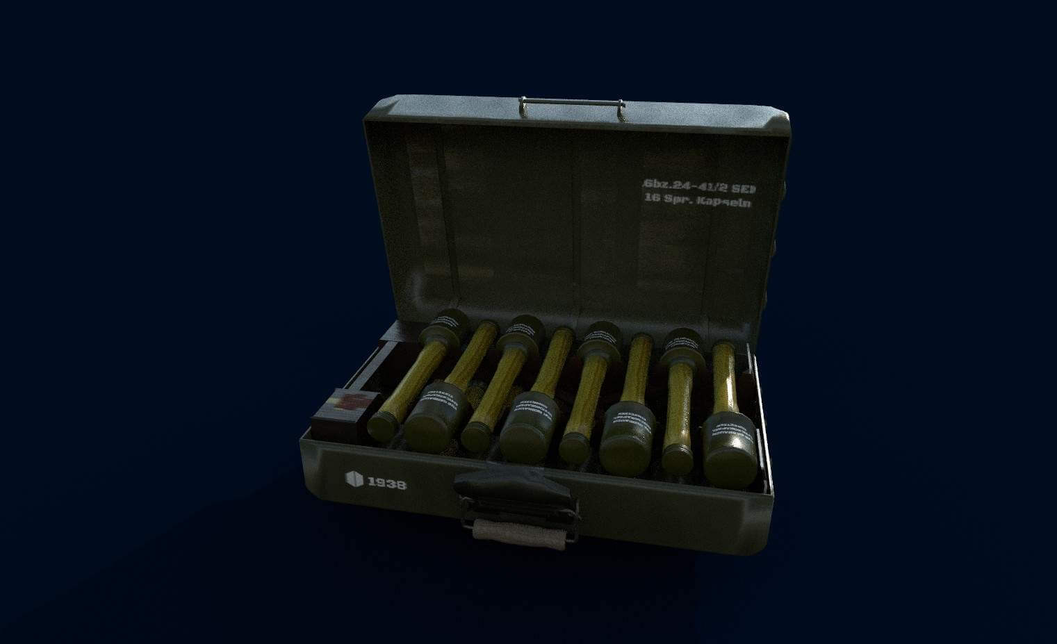 M1924 Grenade Case Ww2 - Free 3D Model by AG3DAssets