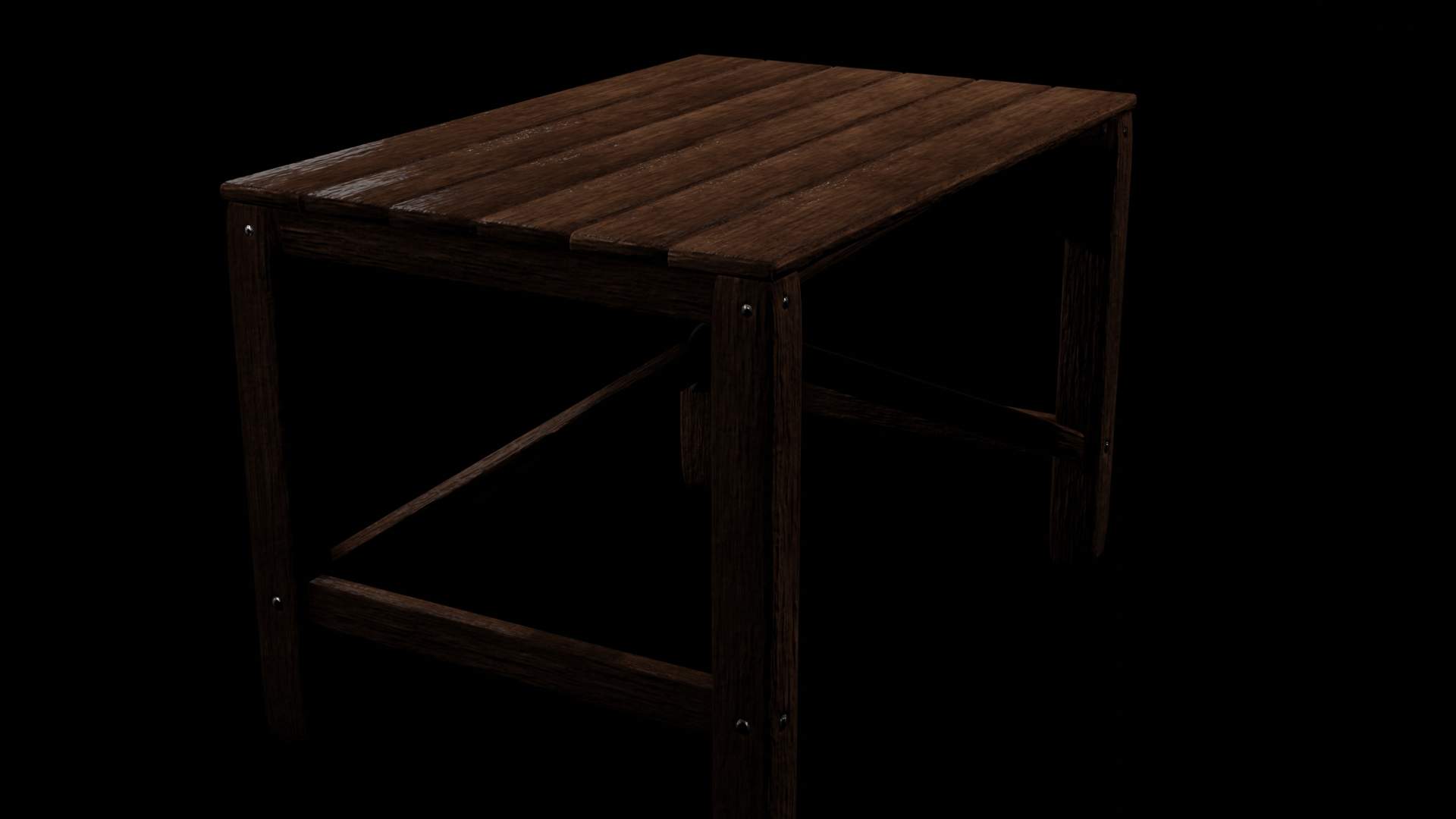 Wood Table - Free 3D Model by AG3DAssets