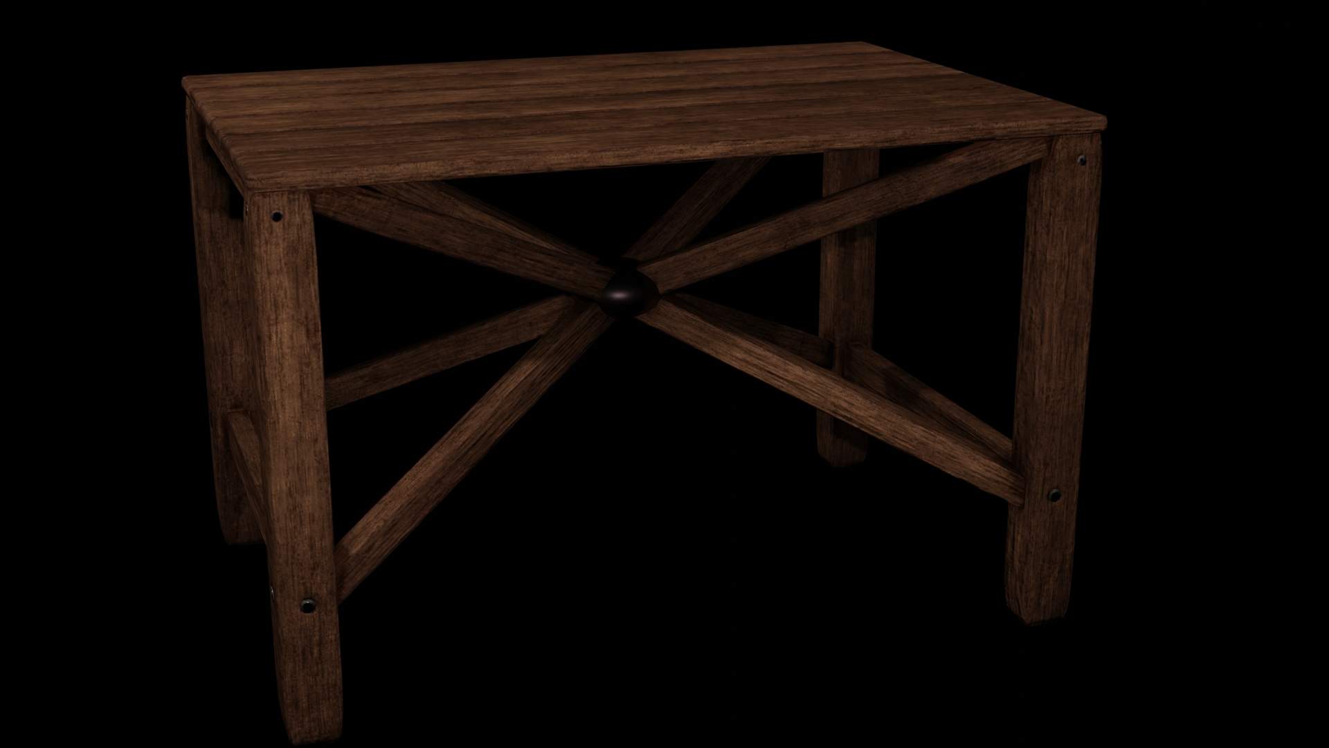 Wood Table - Free 3D Model by AG3DAssets