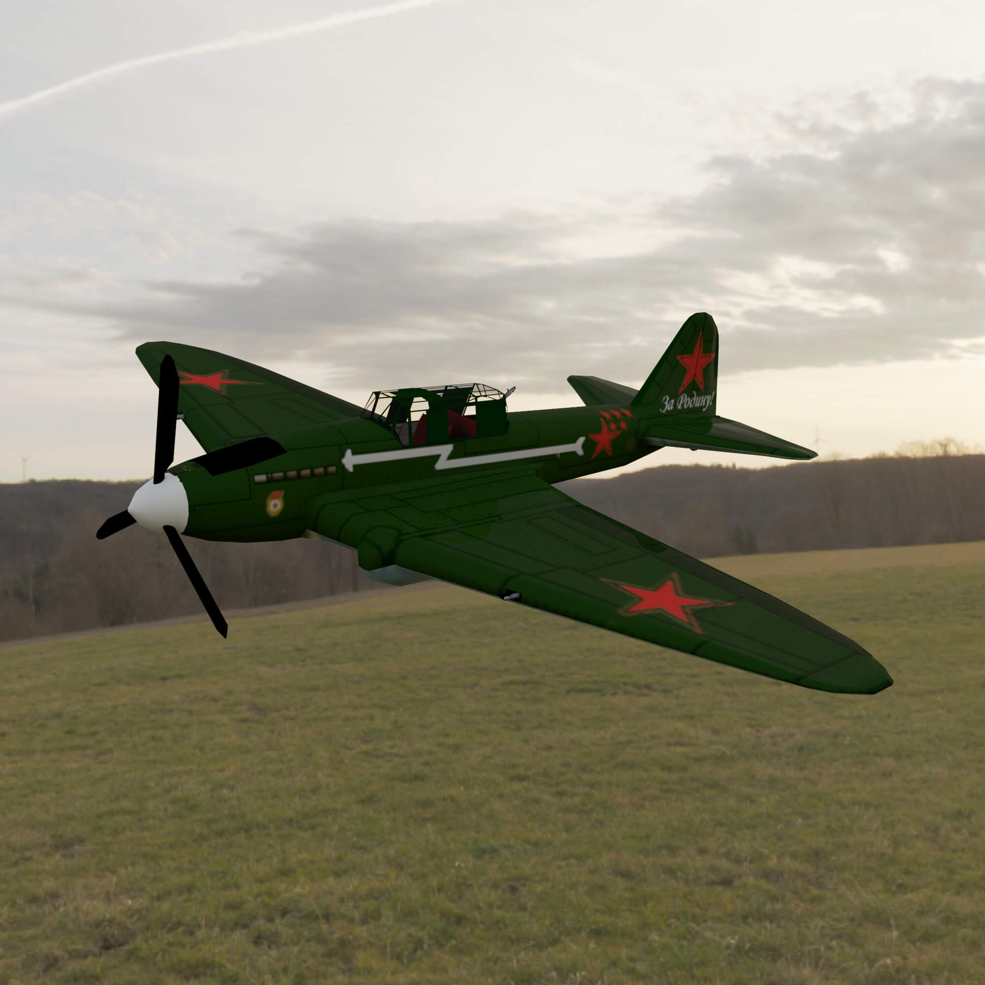 Airplane IL-2 3D Model by Agent2000