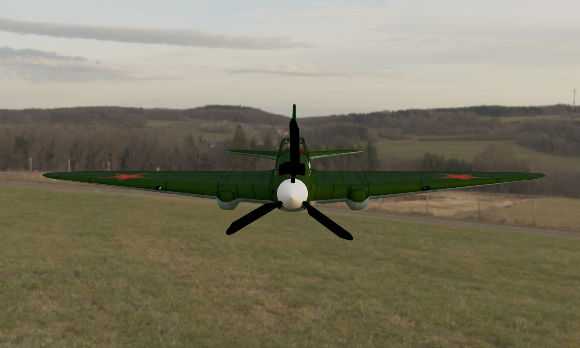 Airplane IL-2 3D Model by Agent2000