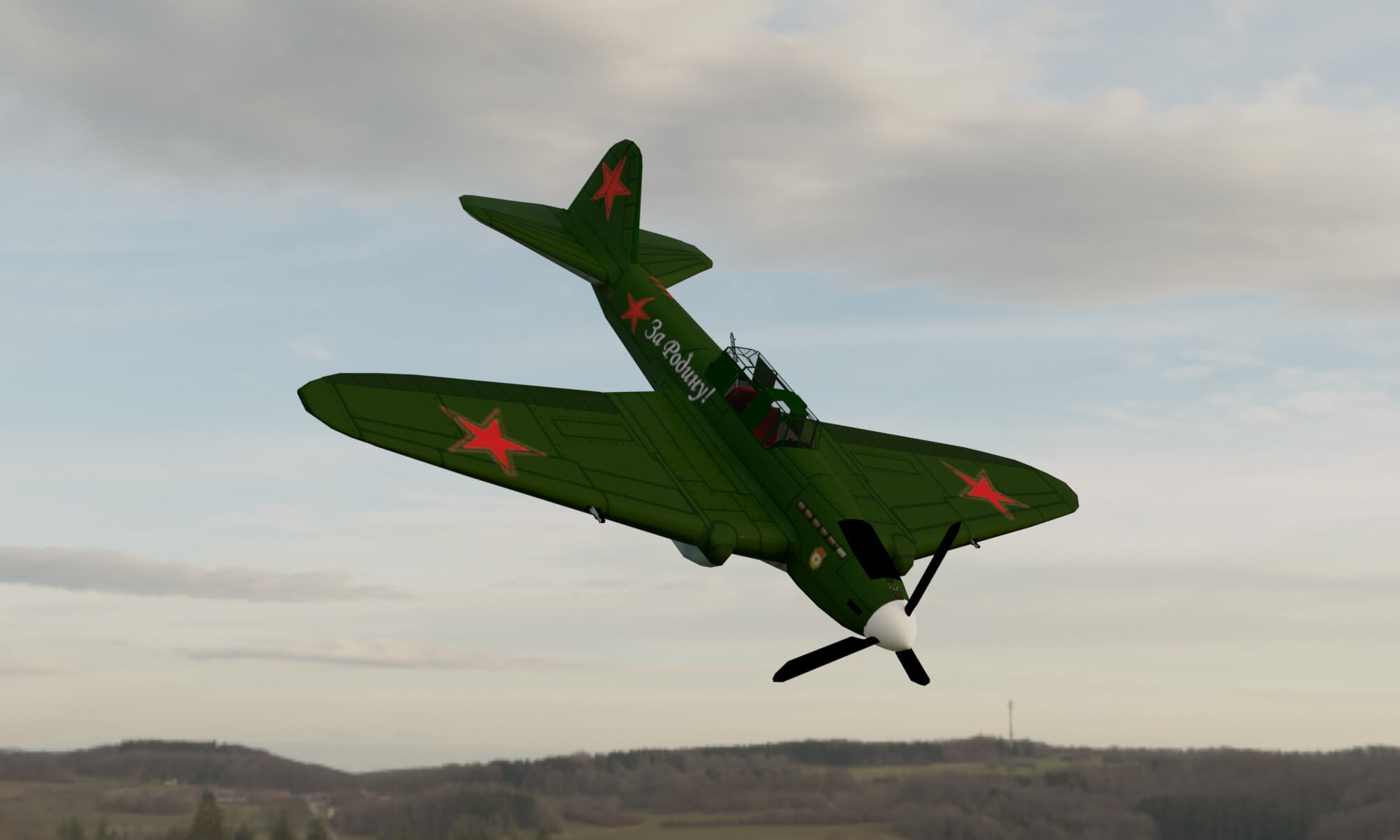 Airplane IL-2 3D Model by Agent2000