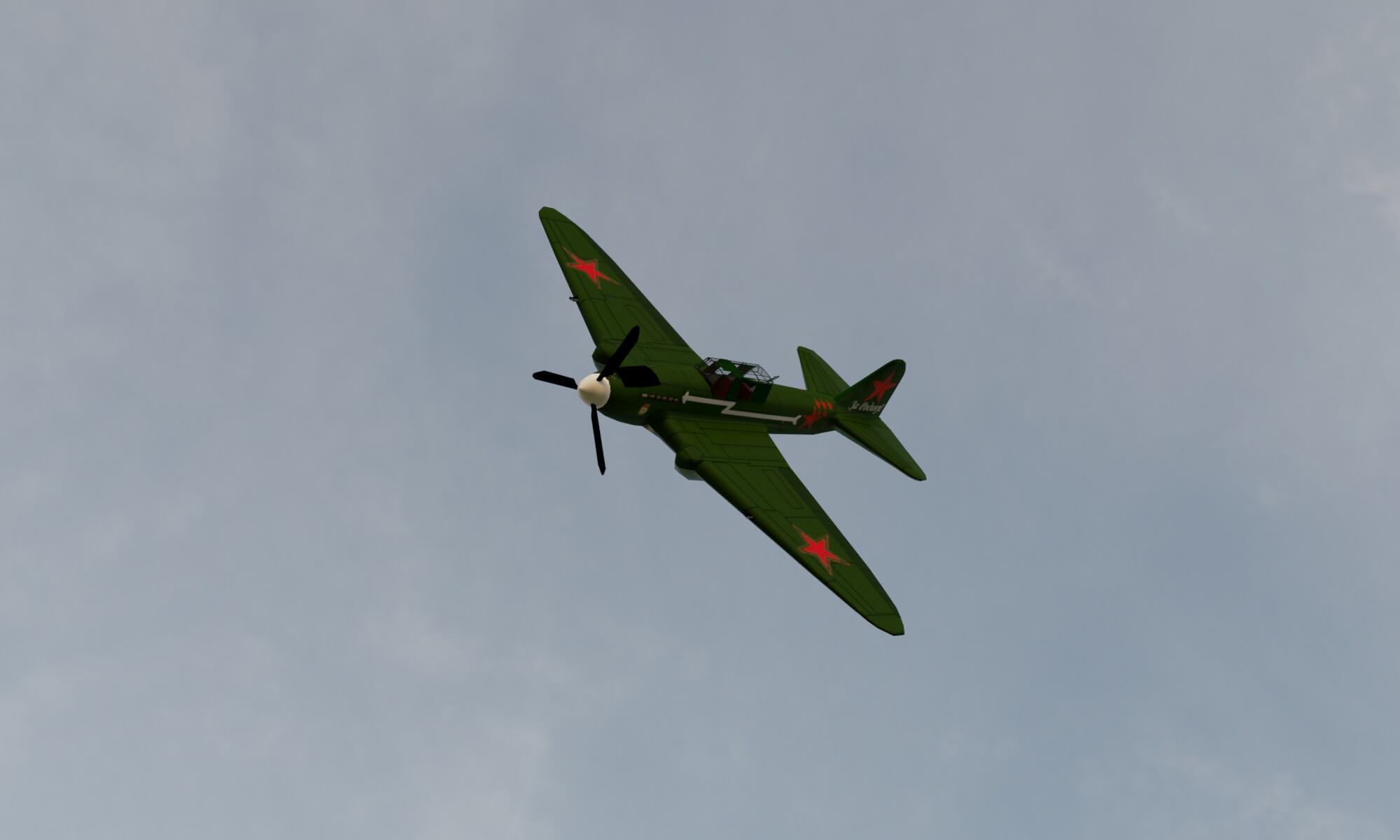 Airplane IL-2 3D Model by Agent2000