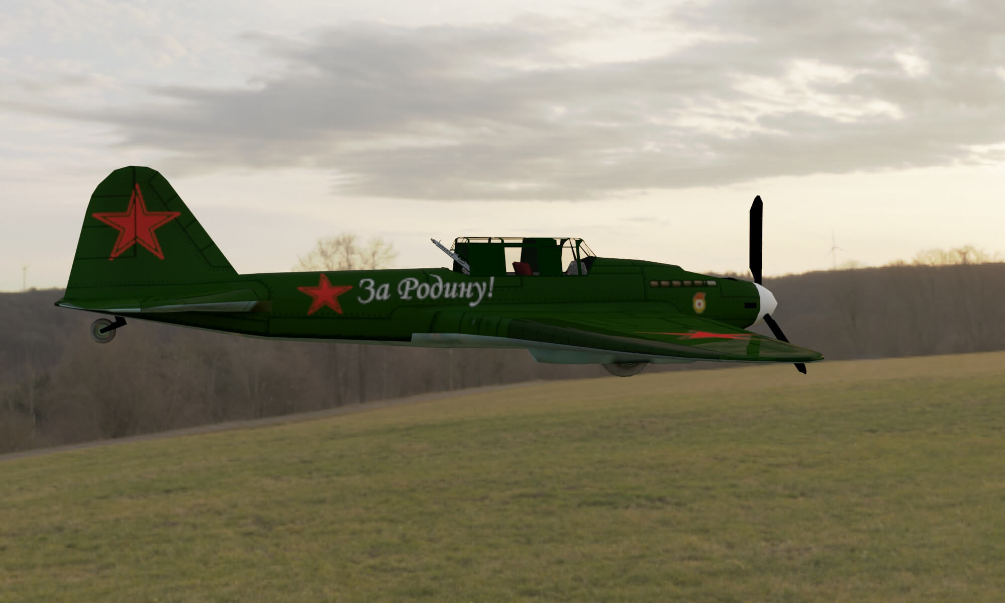 Airplane IL-2 3D Model by Agent2000